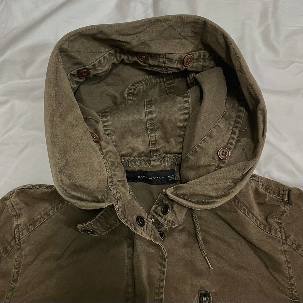 Zara Army Parka With Detachable Sherpa Vest And Quilt… - Gem